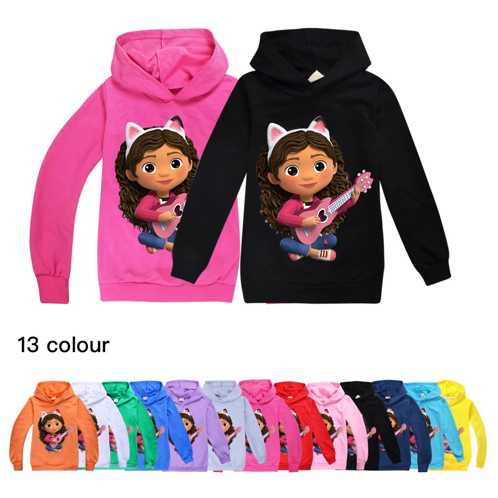 Fashion Gabby's Dollhouse Kids Cartoon Gabby Cats Hoodies Children Long ...