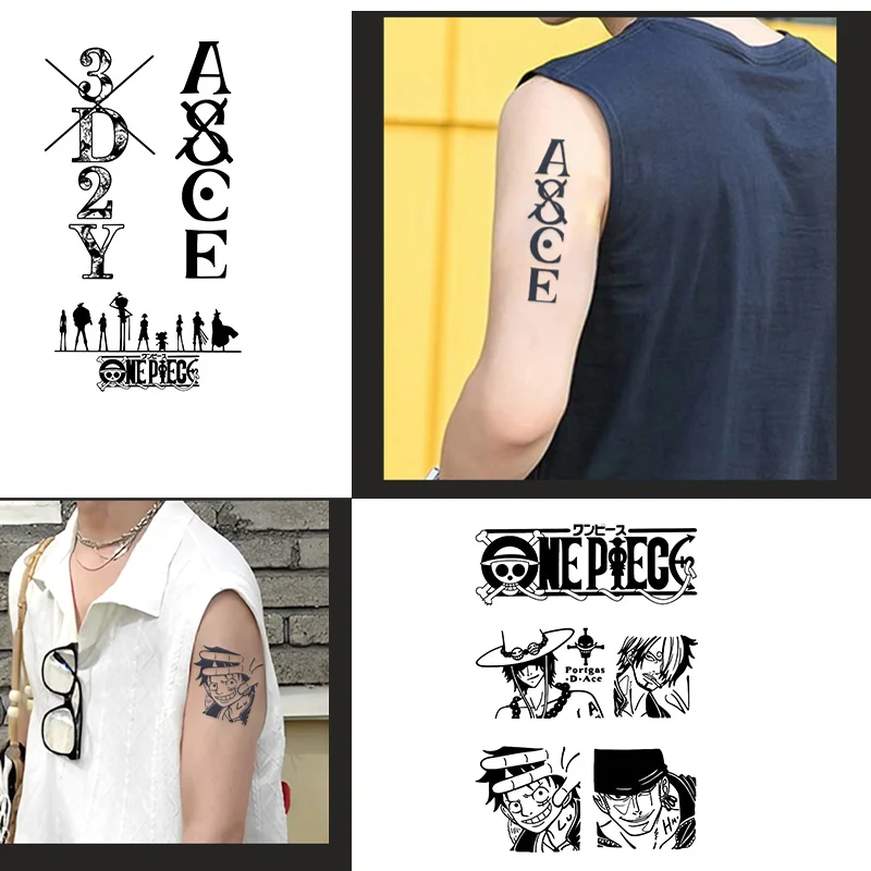 One Piece Ace Arm Tattoo