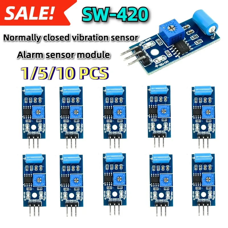 1-10Pcs-SW-420-Normally-Closed-Type-Vibration-Sensor-Module-Alarm ...