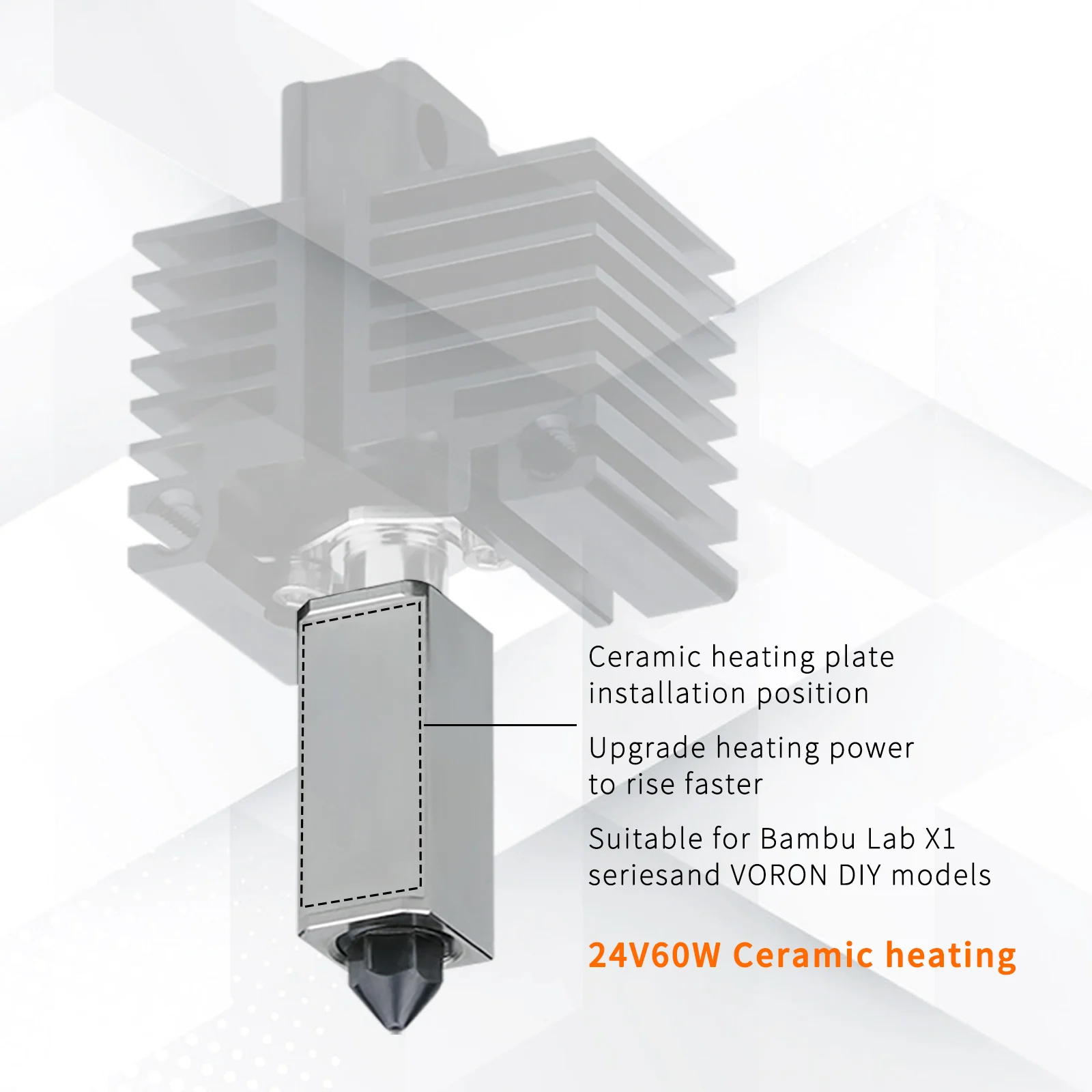 Bambu Lab P1s Hardened Steel Nozzle Bambu Lab P1P/P1S Ceramic Heater ...