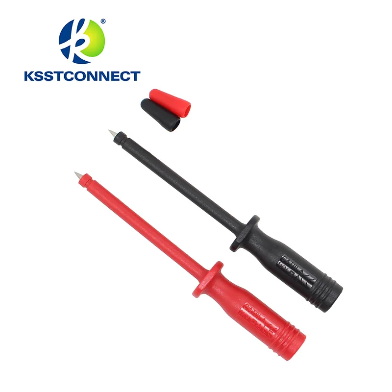 TPC164 2pcs Safety test probe with 4mm socket test probe test hook clip ...