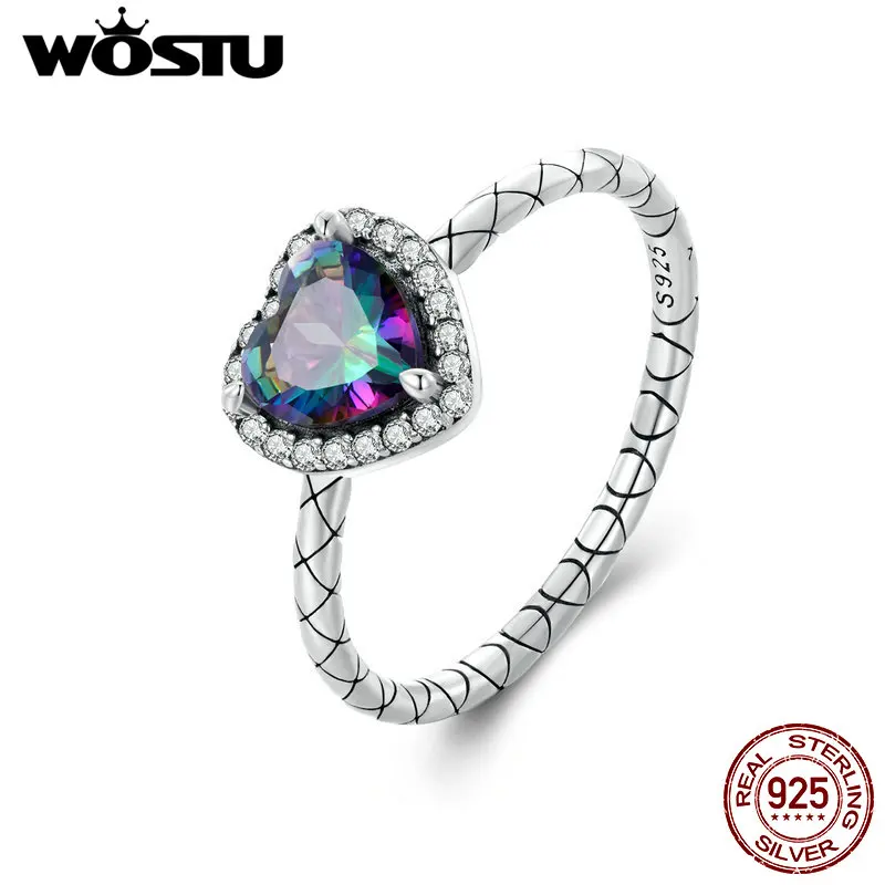 WOSTU-925-Sterling-Silver-Rainbow-Mystic-Quartz-Wedding-Rings-Women-Vintage-Heart-Retro-Snake ...