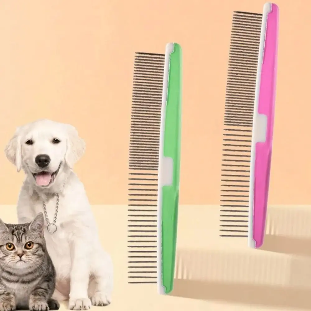 Stainless-Steel-Pet-Open-Knot-Comb-Portable-Single-Row-Pet-Supplies-Dog ...