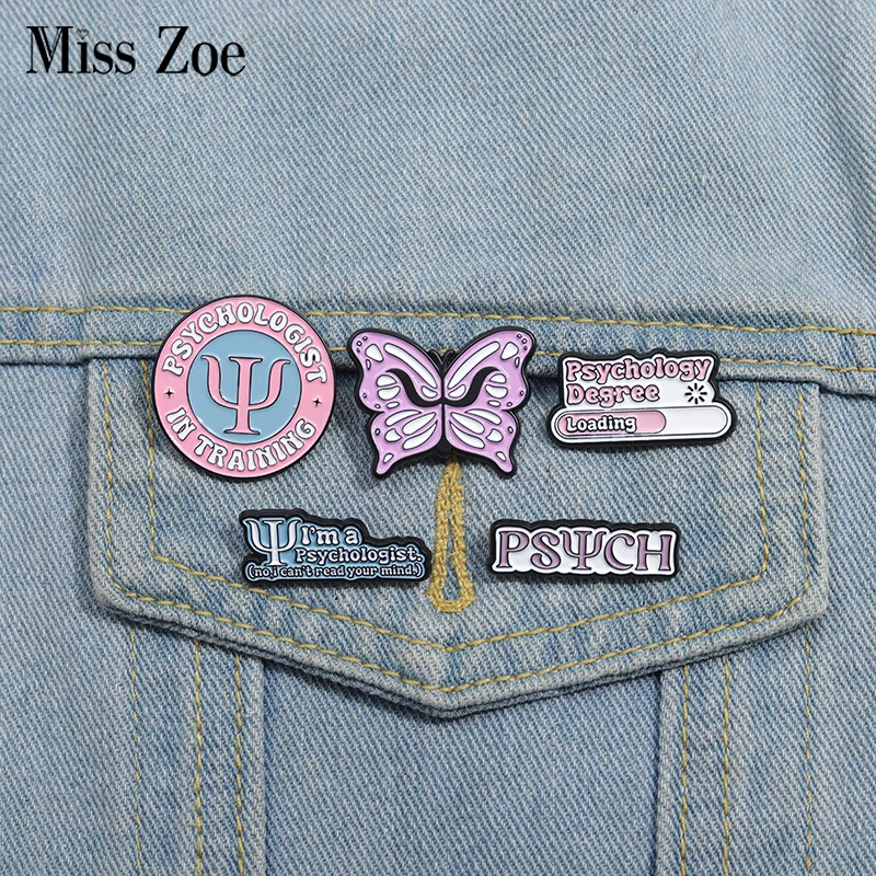 Psychology Enamel Pins Custom Butterfly Psychologist In Training ...