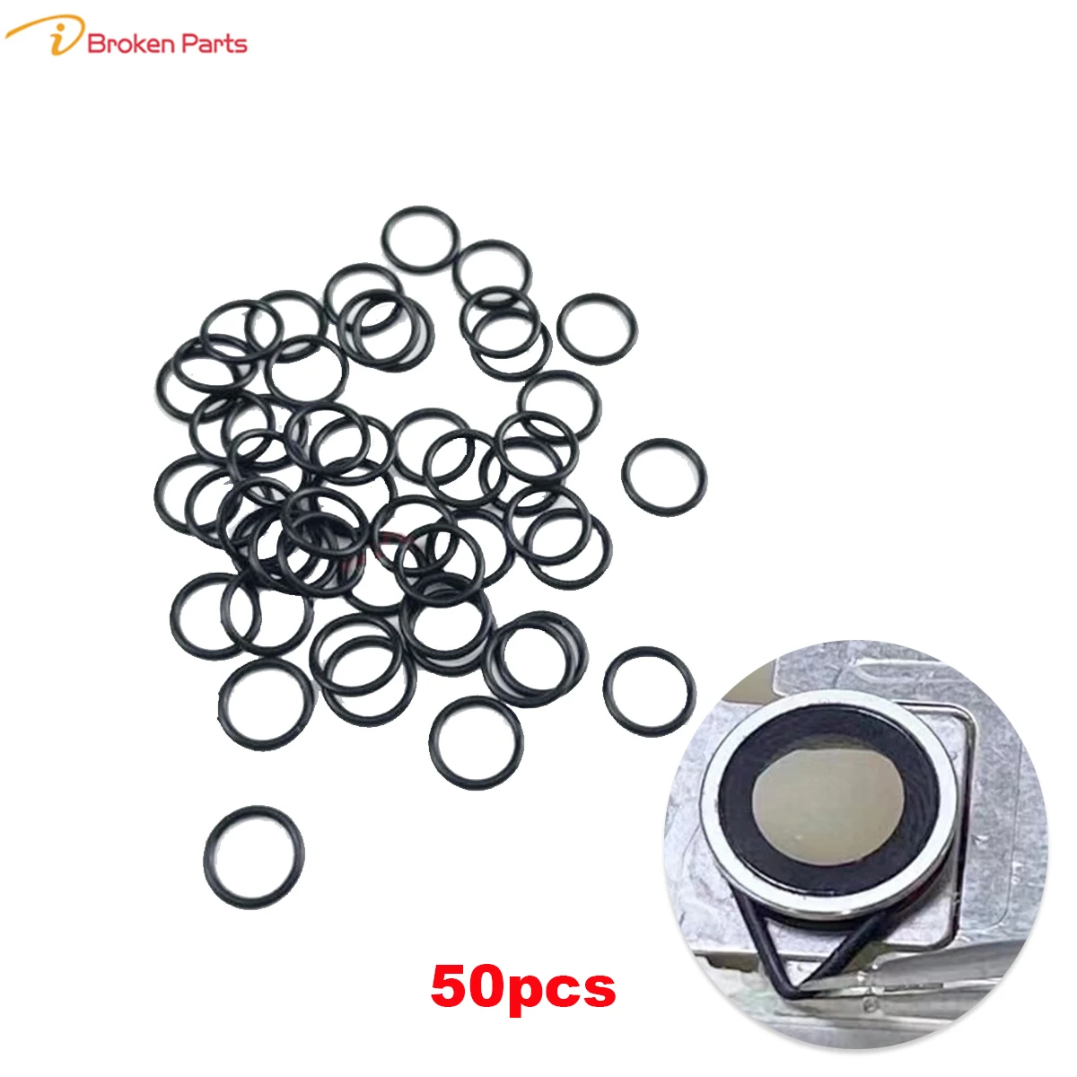 50pcs Phone Hole Rubber Ring Rear Back Glass Camera Waterproof Seals ...