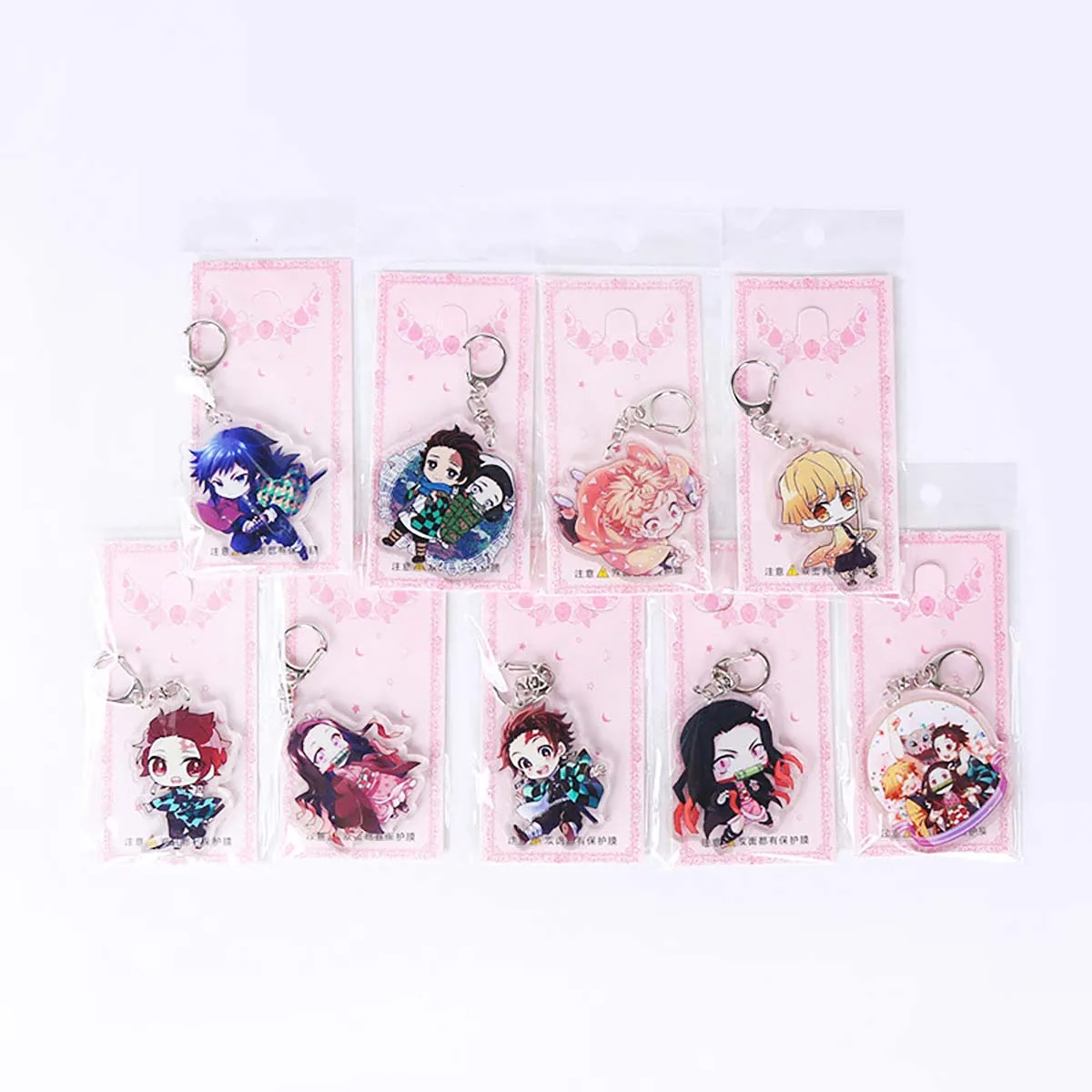 9Pcs-Anime-keychain-Pendant-10cm-Acrylic-lovely-key-chain-figure-toy ...