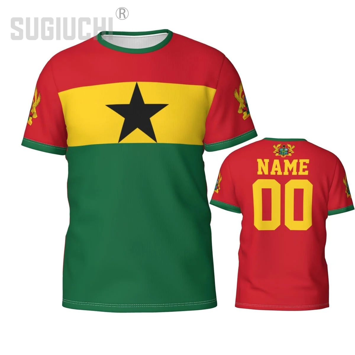 Camisetas 3D con emblema de la bandera de Ghana para hombres y mujeres ...