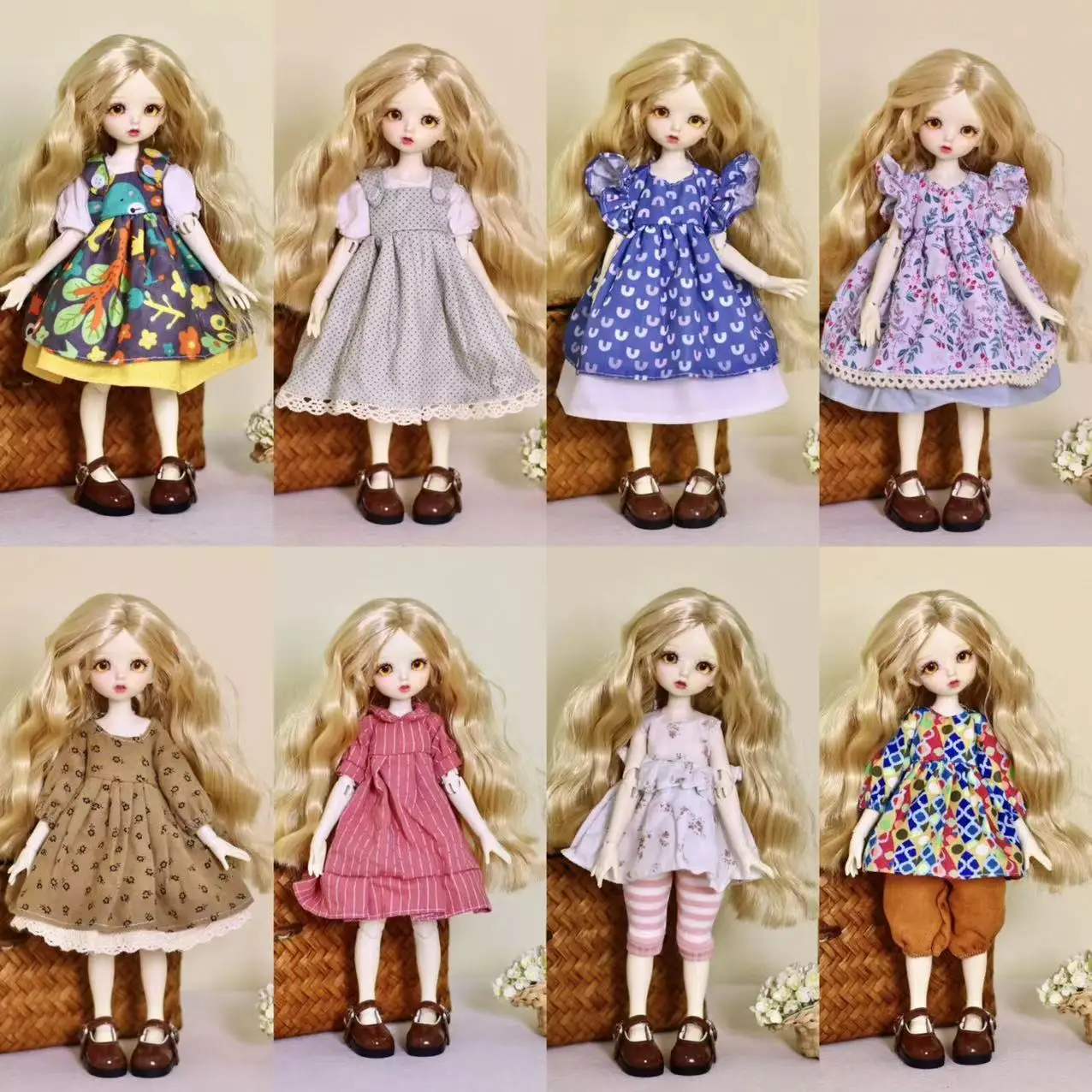 Cute-1-6-Bjd-Doll-Outfit-30cm-Doll-Changing-Clothes-Pastoral-Princess-Style-Dress-Doll ...