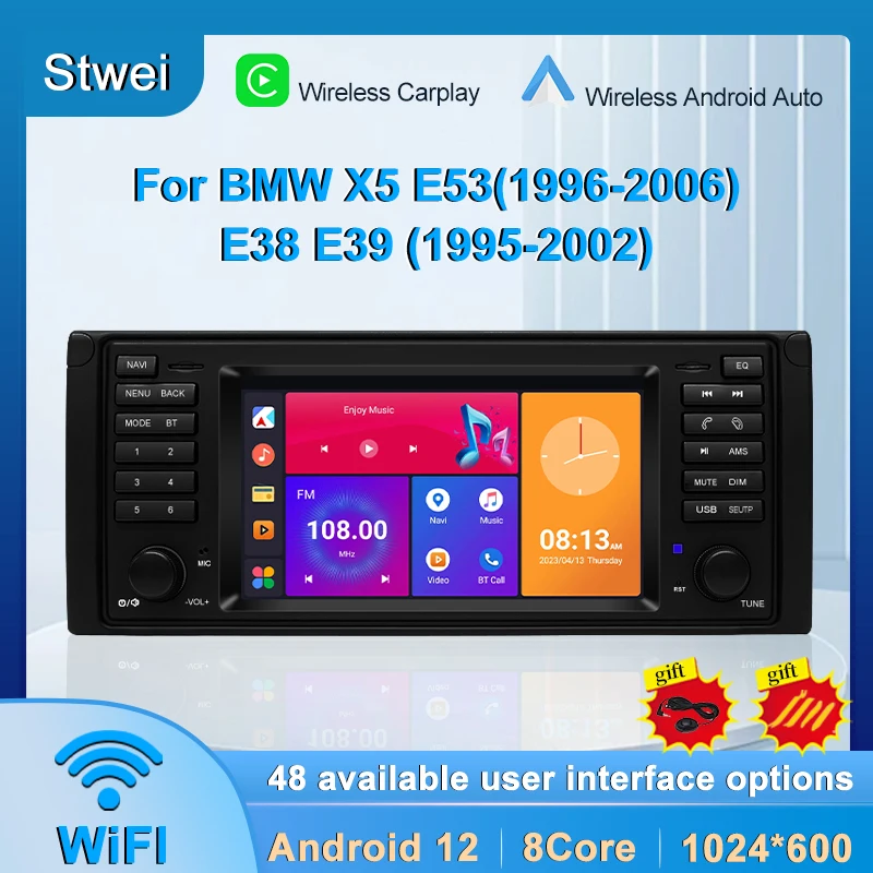 For-BMW-E38-E39-X5-E53-M5-1995-2003-Android12-Car-Multimedia-Player ...