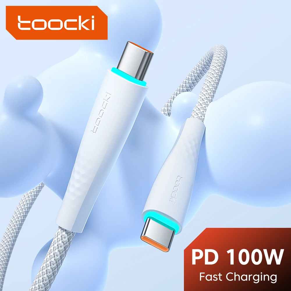 Toocki USB Type C To USB C Cable 100W/66W Fast Charging PD Type-C ...
