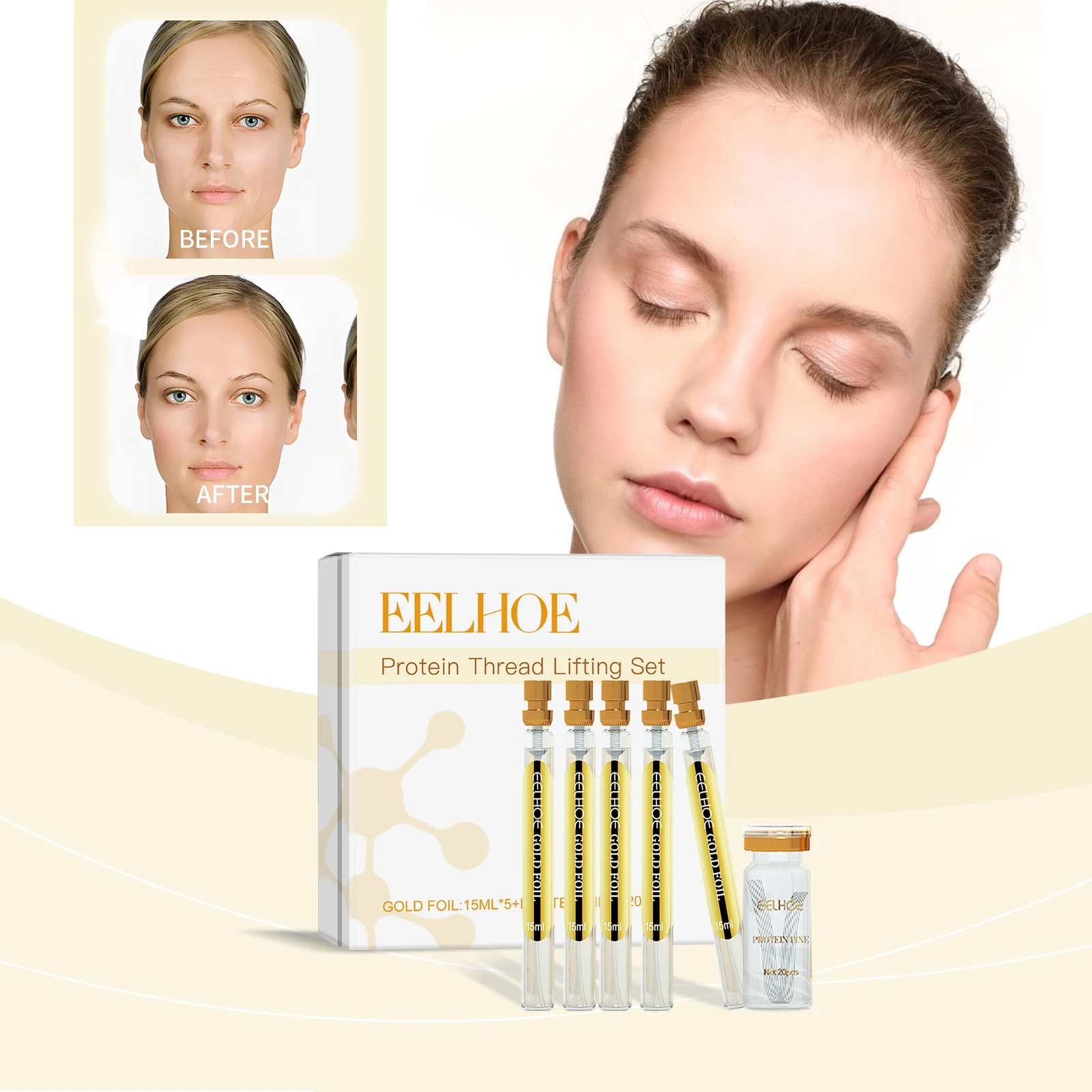 Protein Thread Lifting Kit Face Lifting Set for Skin Tightening ...