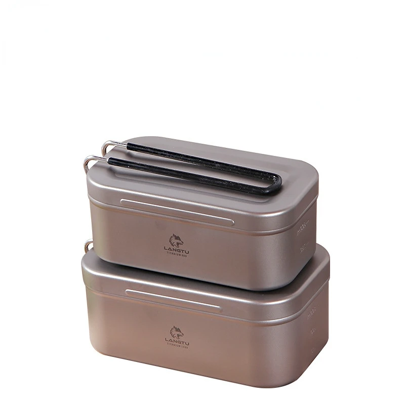 Outdoor-pure-titanium-lunch-box-camping-lunch-box-mountaineering ...