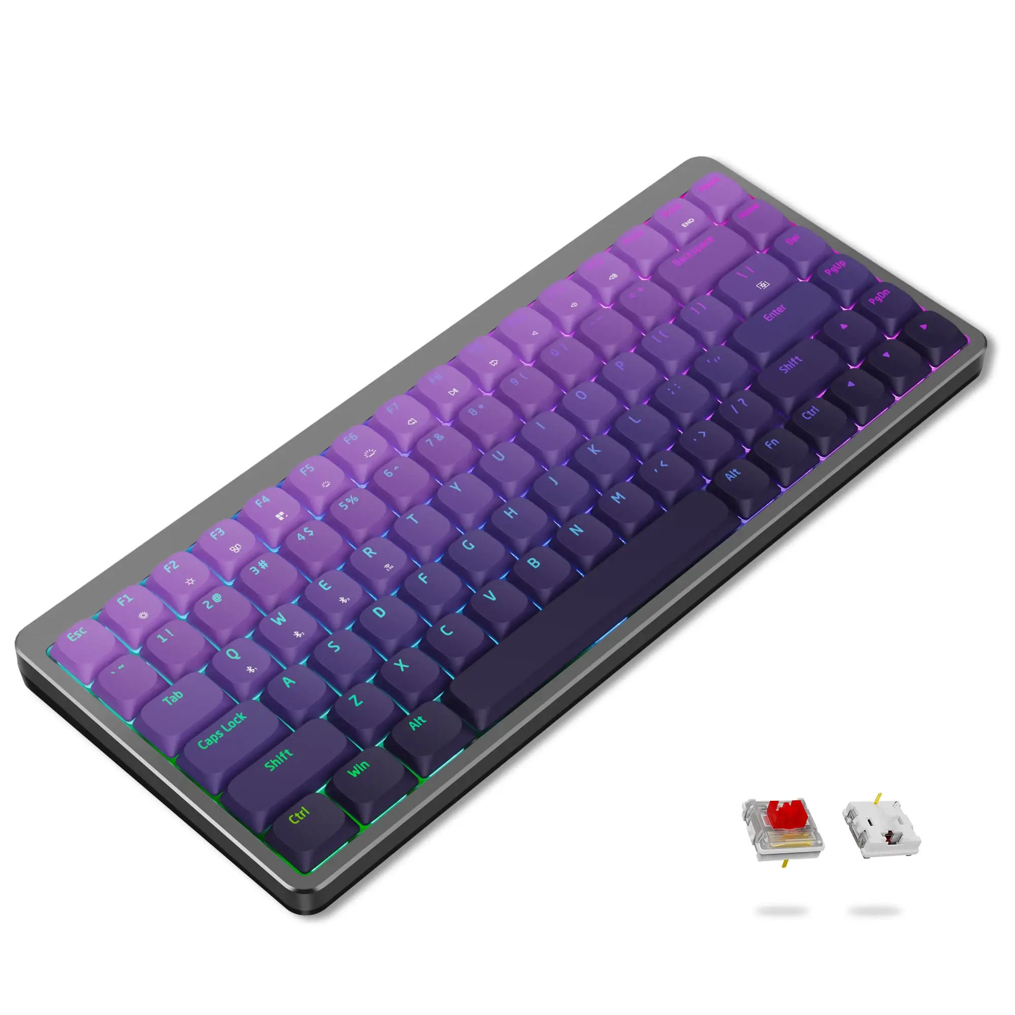 COSTOM L75 Low Profile Mechanical Keyboard 75% Wireless Bluetooth 5.0 ...