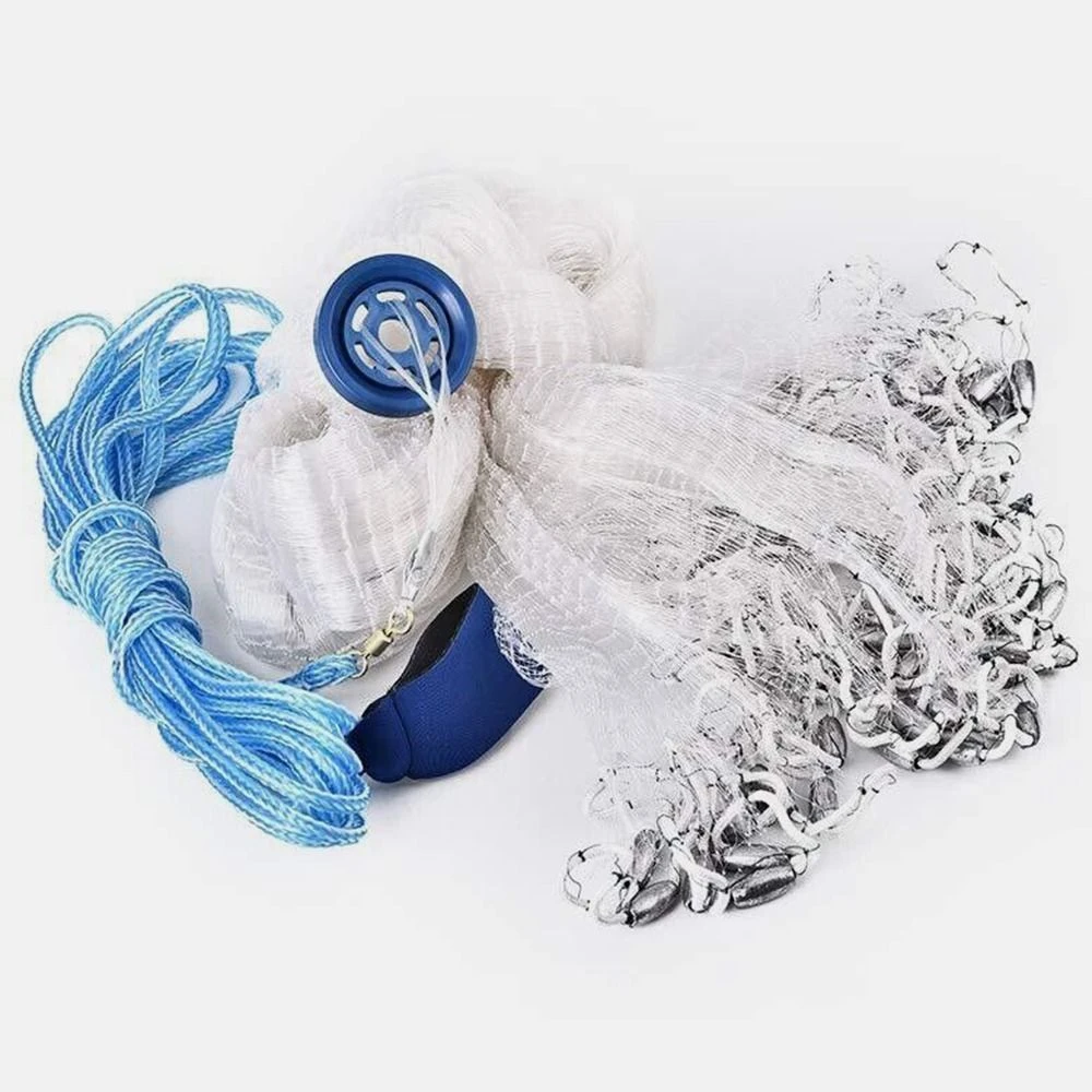 6/8/10/12/16FT American Hand Cast Fishing Net Easy to Cast Net Strong ...