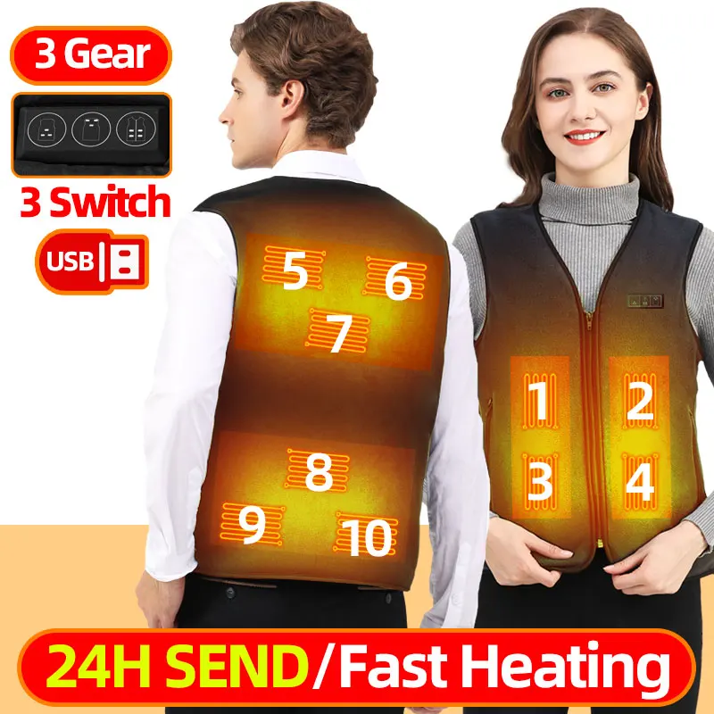 10-Areas-Heated-Vest-Men-Women-Usb-Electric-Self-Heating-Vest-Warming ...