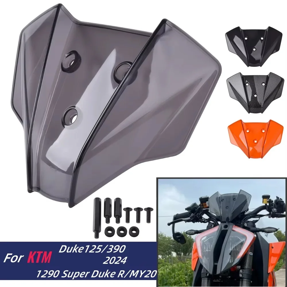 2024 Duke125 Duke390 Windshield Windscreen For KTM 1290 Super Duke R ...