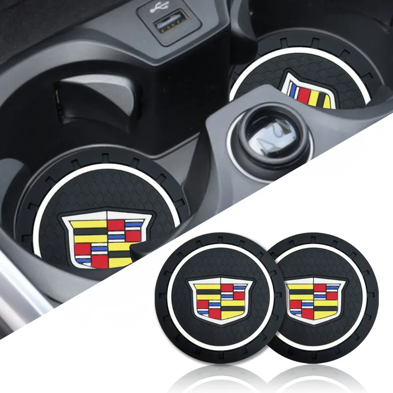 Car-Non-slip-Mat-Water-Coaster-Cup-Bottle-Holder-Pads-For-Cadillac ...
