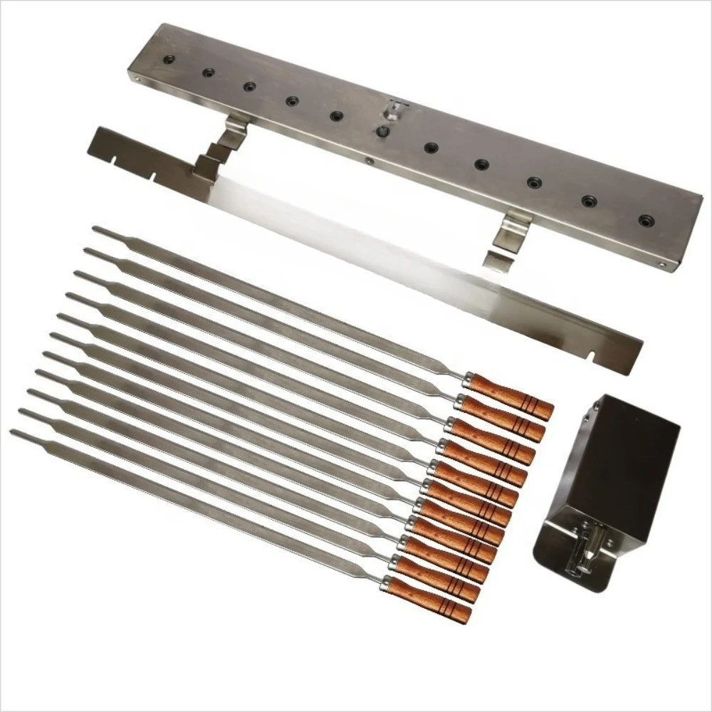Stainless Steel Souvlaki Top Grill Auto Gearing System 11pcs Flat ...