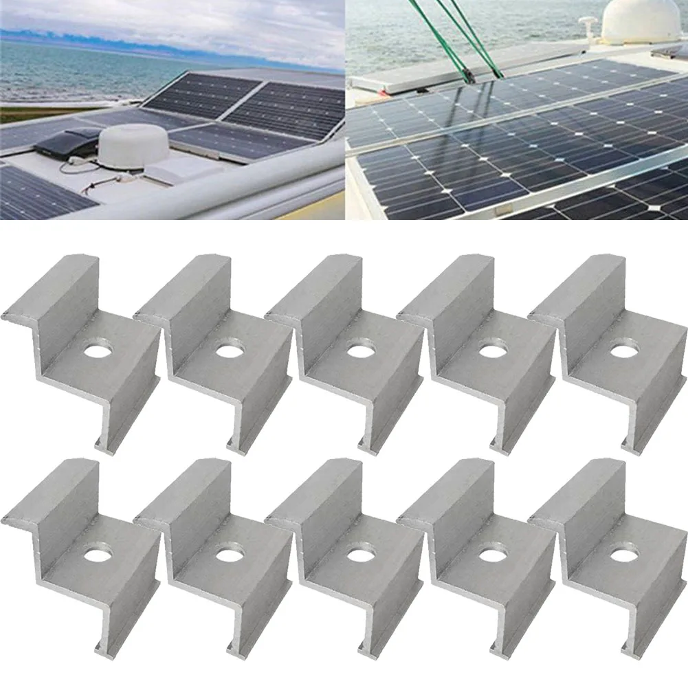 10Pcs-Solar-Panel-PV-End-Clamp-Module-Aluminium-Photovoltaic-Edge-Clamp ...