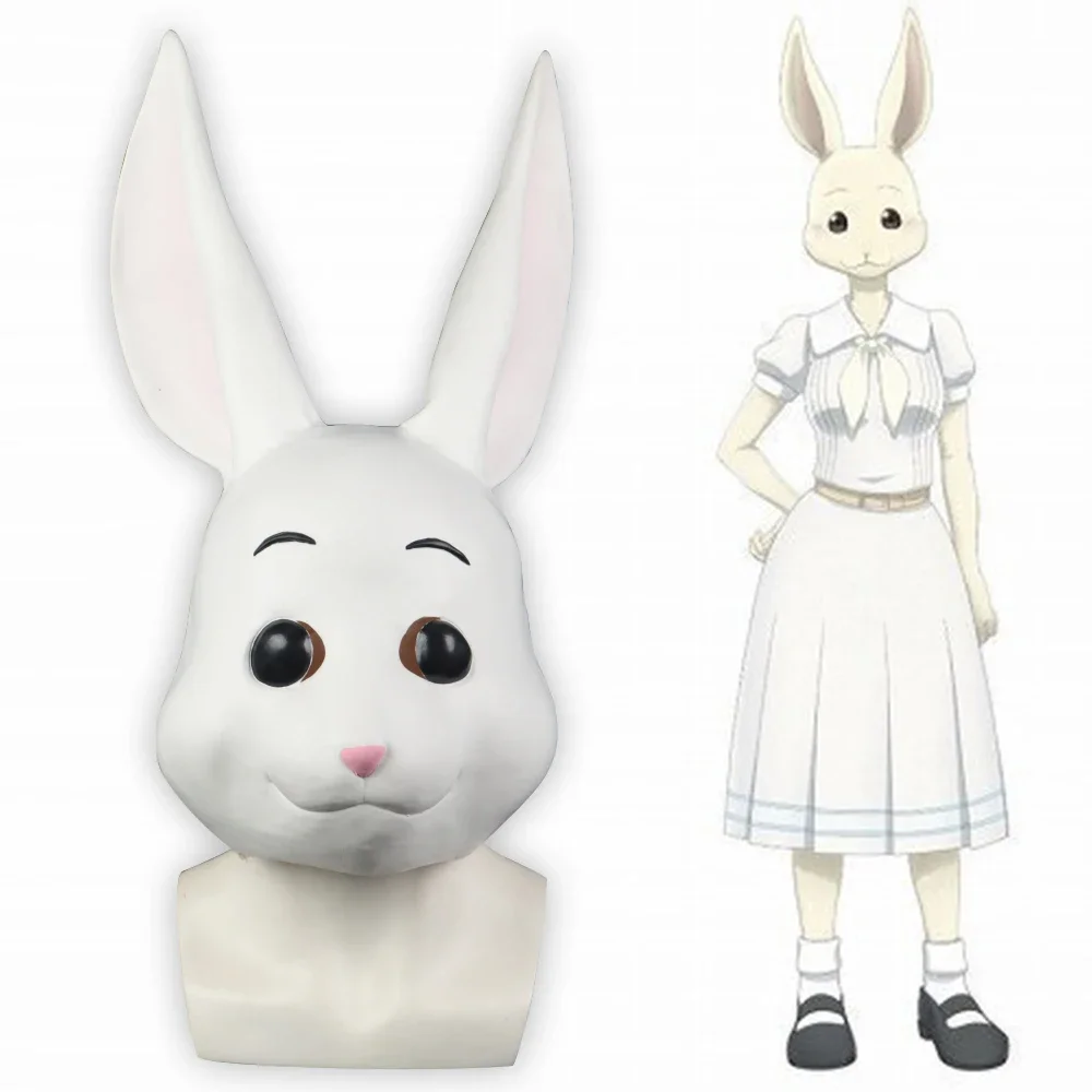 Anime BEASTARS Legosi The Rabbit Full Head Mask Cosplay Halloween ...