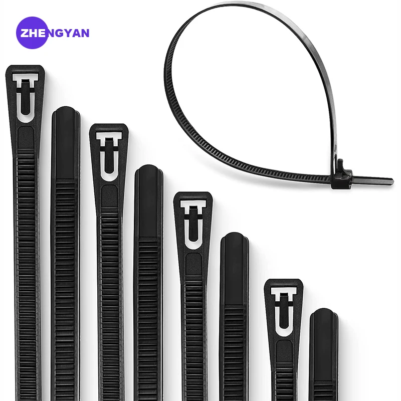 100-Piece-Releasable-Cable-Ties-4x150mm-4x200mm-Heavy-Duty-Reusable-Tie ...