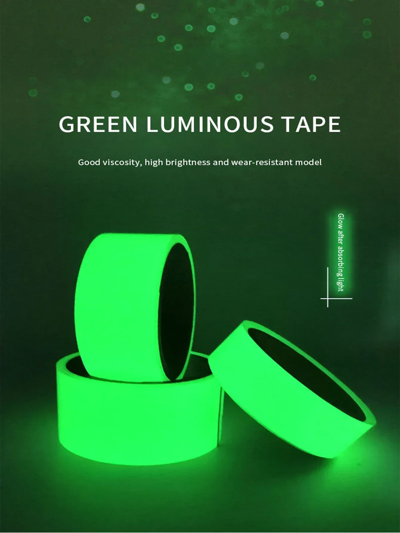 Fluorescent-Stickers-Tape-Green-Luminous-Tape-Staircase-Fire-Warning ...