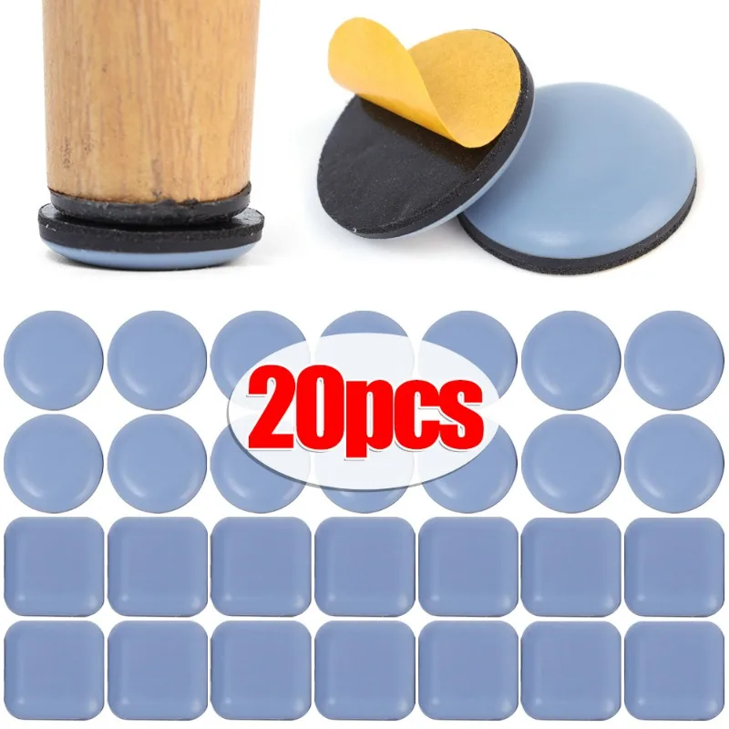 4-20pcs-Furniture-Leg-Slider-Pads-Floor-Protector-Rubber-Legs-Pad-Self ...