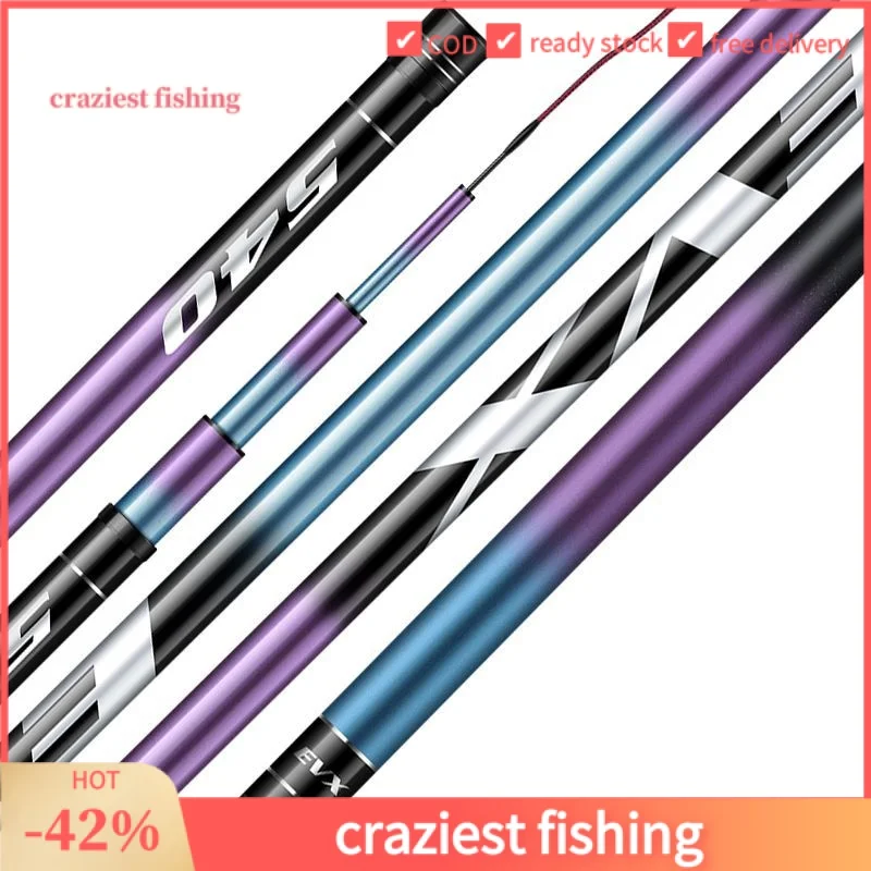 Fishing Rod Hand Rod Carbon Ultra-light And Super Hard 28 Adjustable ...