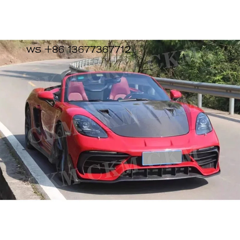 718 981 911 Boxster Real Carbon Fiber Car Front Engine Hood Bumper ...