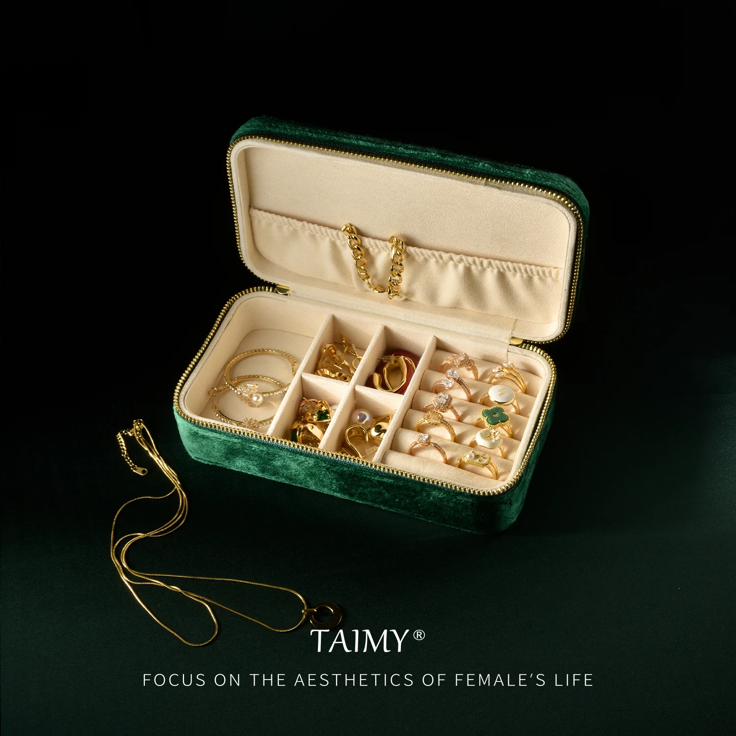 TAIMY-Velvet-Jewelry-Box-Necklace-Ring-Earrings-Storage-Organizer-Plush ...