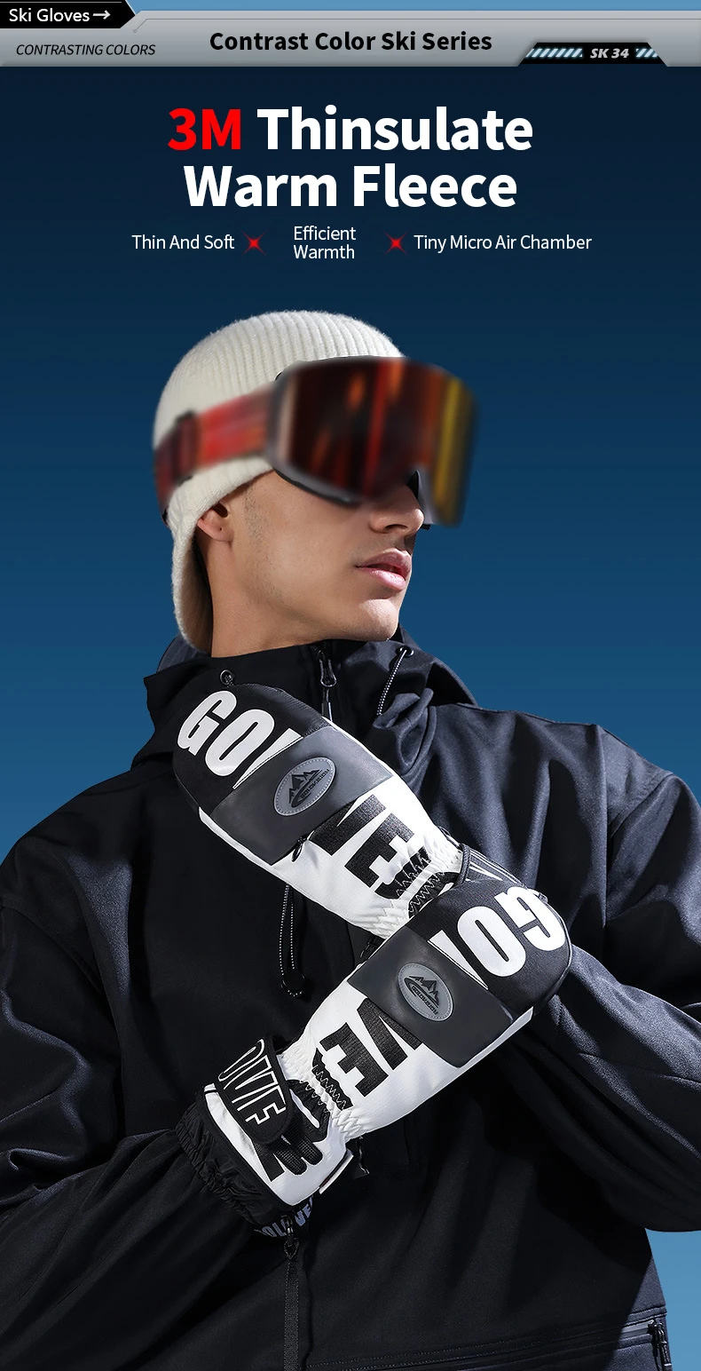 JSJM Winter Ski Gloves - Unisex - Skiiing & Snowboarding - Camping Boutique