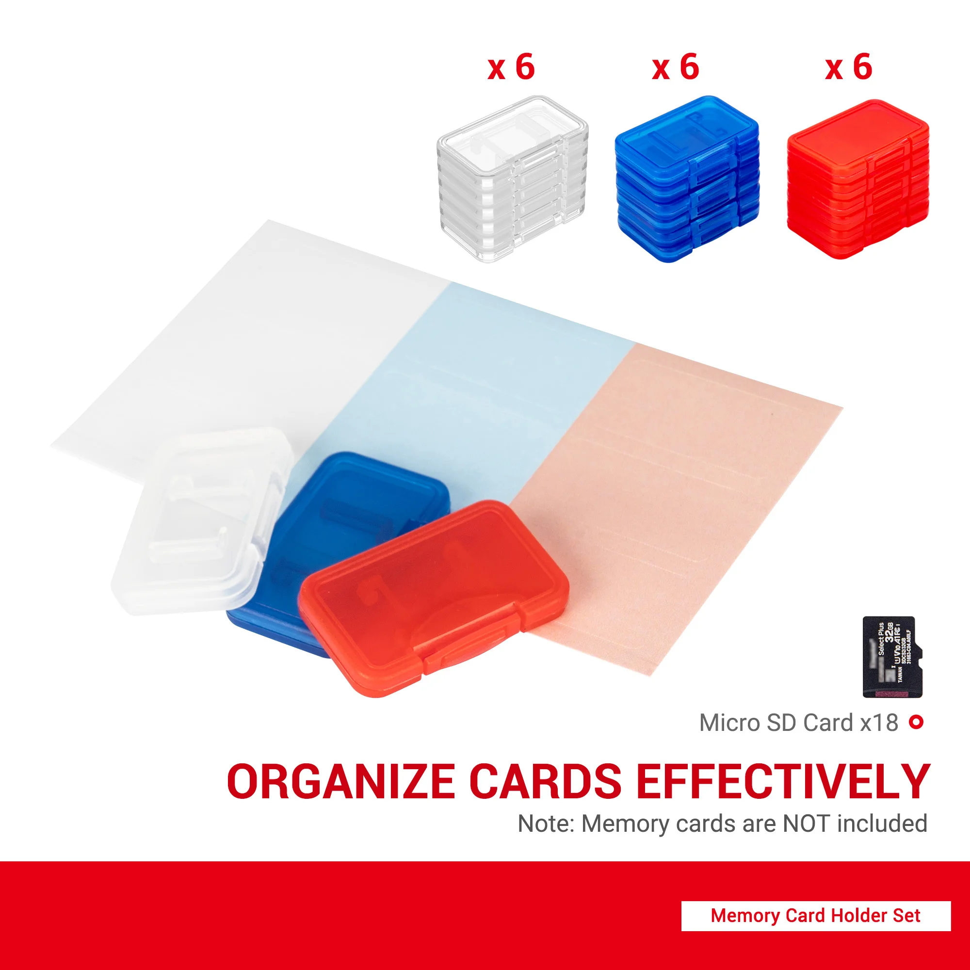 18-PCS-Independent-3-Colors-Clear-MSD-Card-Holder-for-TF-Micro-SD-Micro ...