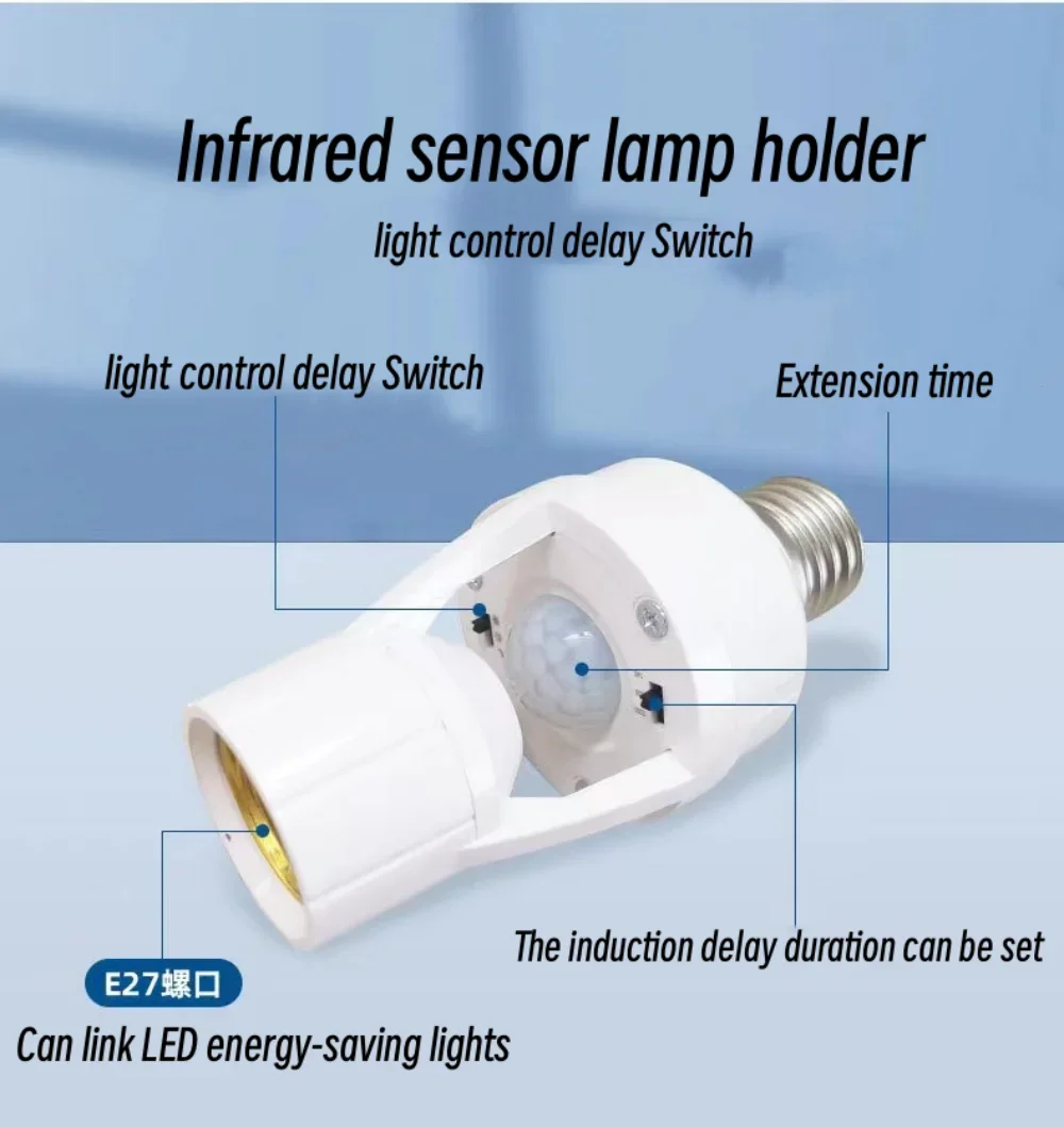 Surface-mounted-infrared-human-body-sensor-switch-lamp-holder-corridor ...