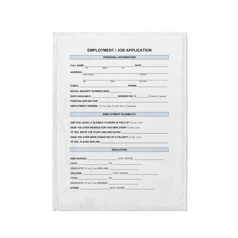 Gaslight Gatekeep Girlboss Employment Job Application Form Meme Throw ...
