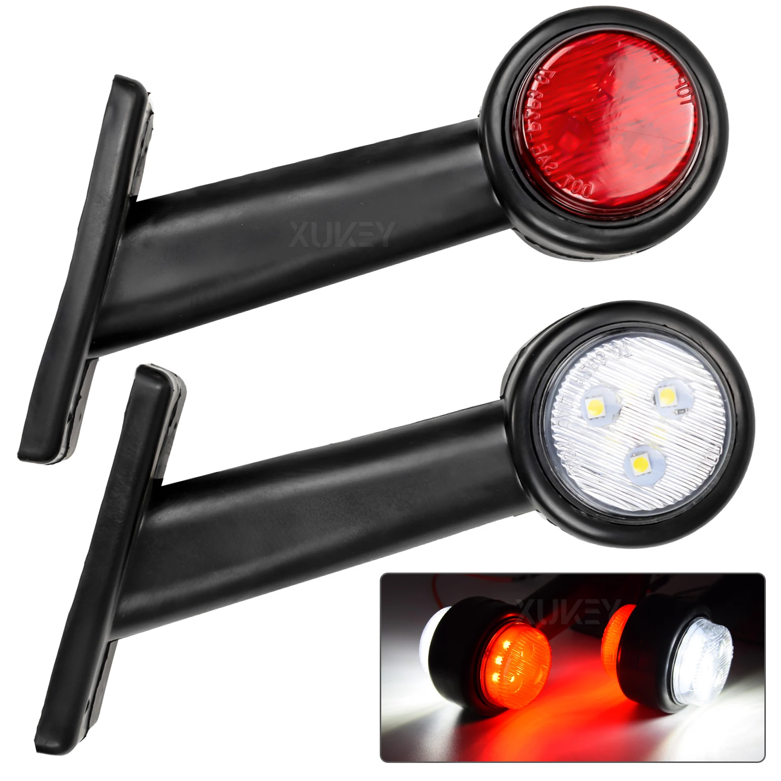 2Pcs-6LED-Double-Side-Marker-Light-Truck-Light-Rubber-Indicator-Lamp ...