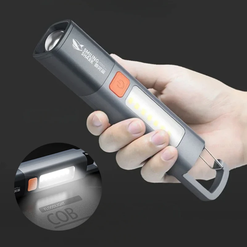 Strong-Lighting-ABS-Flashlamp-USB-Charging-Portable-Outdoor-Small ...