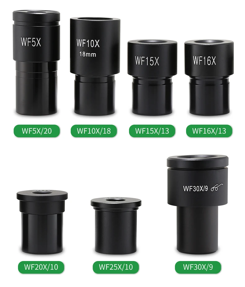 2PCS Biological Microscope Eyepieces WF5X 10X 15X 16X 20X 25X 30X Wide ...