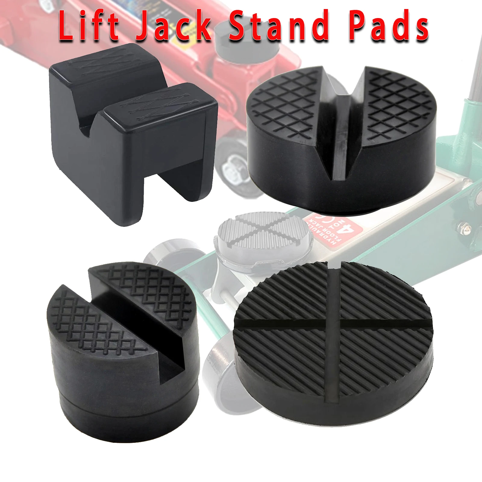 Car-Lift-Jack-Stand-Pads-Black-Rubber-Slotted-Floor-Pad-Frame-Rail ...
