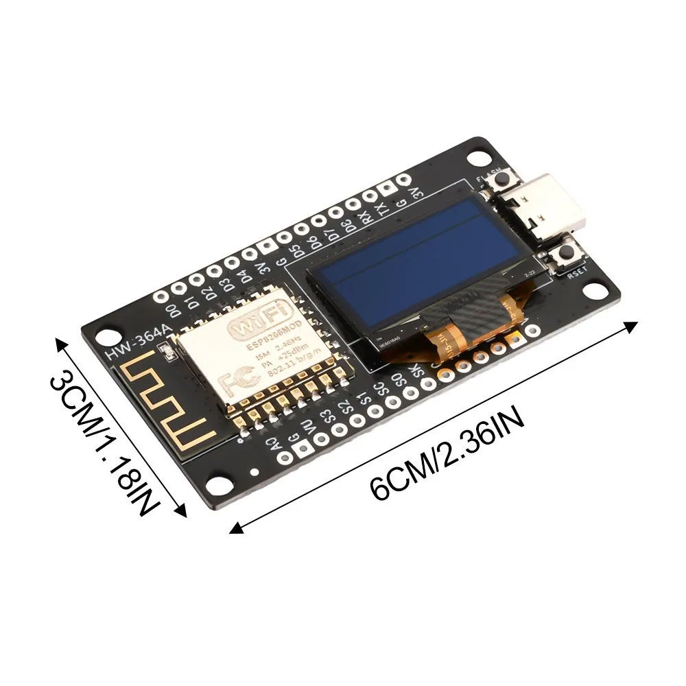 NodeMCU ESP8266 papan dengan с дисплеем OLED 0,96 inci CH340G ESP-12F modul WiFi USB для Arduino ...
