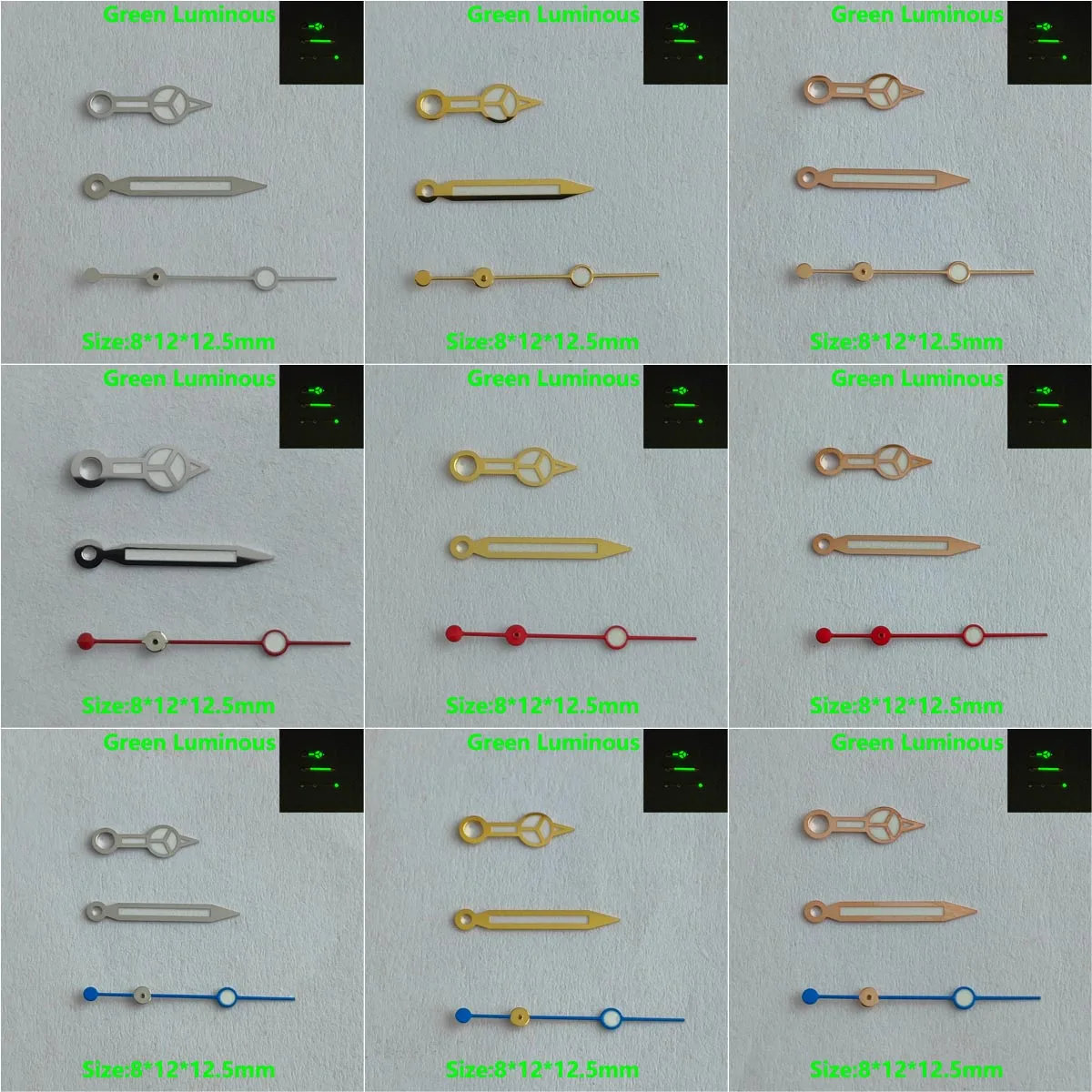 Nh35-nh36-gr-ne-leuchtende-Uhrzeiger-f-r-Automatik-werk-Uhren-zubeh-r ...