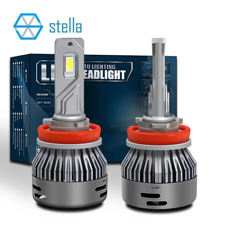 Stella 2pcs 16000LM 45W 12V LED CANBUS car headlight bulbs H4 H7 H8/H11 ...