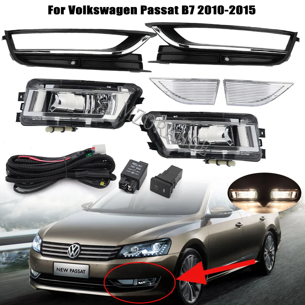 Fog-Lights-for-VW-Passat-B7-2010-2011-2012-2013-2014-2015-Headlights ...