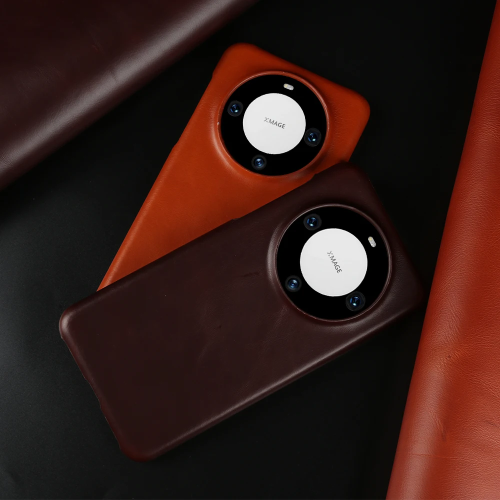 Oil Wax Pattern Genuine Leather Vintage Phone Case – Aesthetic Back ...