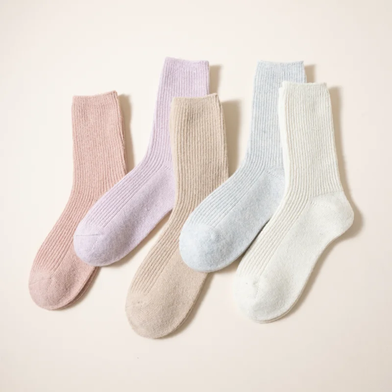3-Pair-Winter-Thick-Warm-Women-s-Wool-Socks-High-Quality-Harajuku-Retro ...