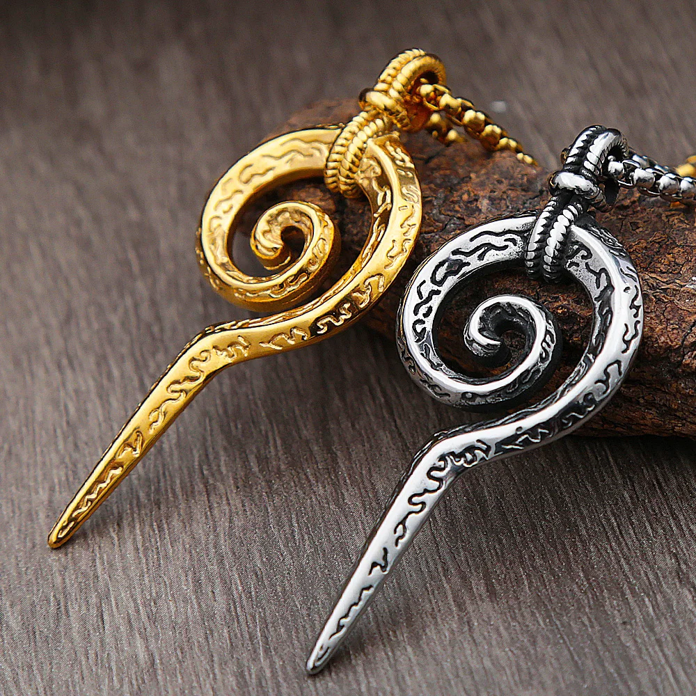 Fashion Vintage Mayan Totem Snake Scepter Pendant Punk Men Women ...