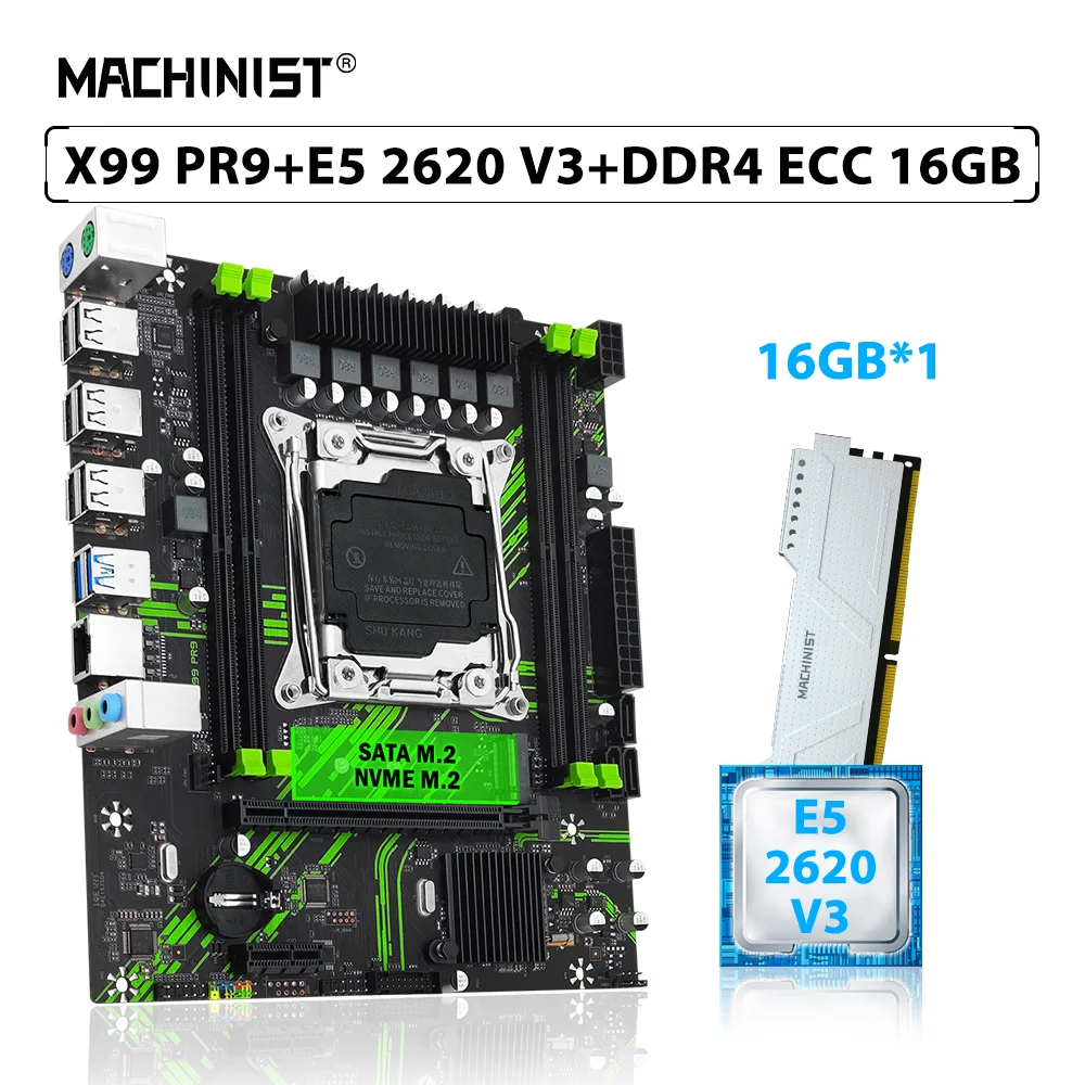MACHINIST X99 PR9 Motherboard Set Kit Xeon E5 2620 V3 Processador LGA ...
