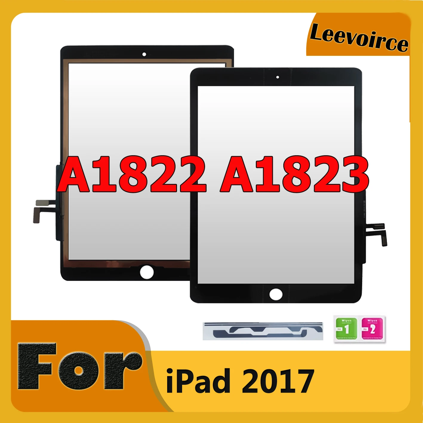 For iPad 2017 Touch Screen Digitizer For iPad 9.7 2017 A1822 A1823 ...