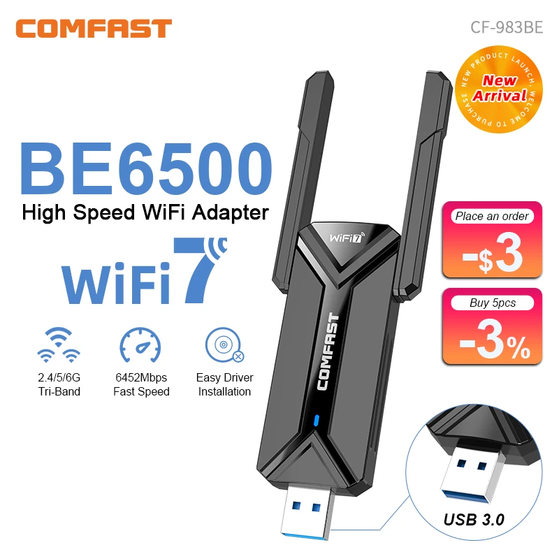 COMFAST-Adaptador-USB-Wifi-7-Receptor-Wifi-6500M-6G-5G-y-2-4G-Para-Pc ...