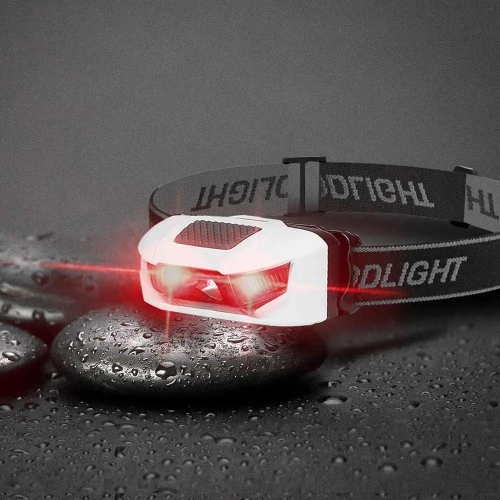 Mini-Headlight-Use-2-AAA-Battery-Powered-Red-Light-Flash-White-Headlamp ...