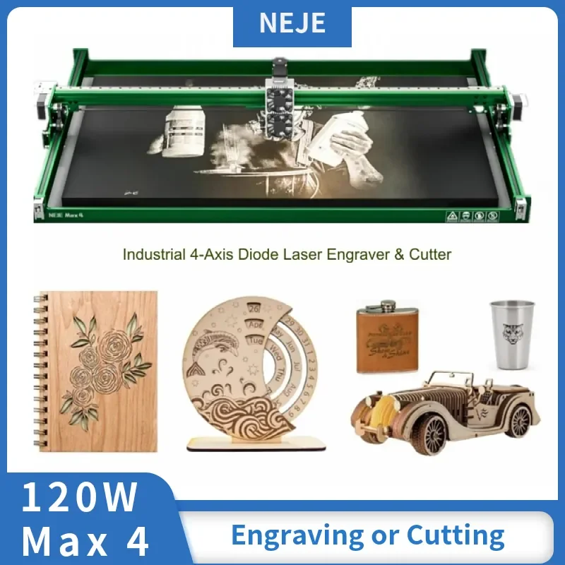 NEW-NEJE-Max-4-Engraving-Cutting-Machine-4-Axis-Industrial-Laser ...